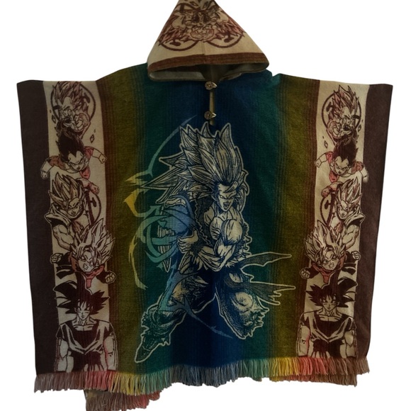 dragon ball z | Other | Unisex Colorful Dragon Ball Z Hooded Poncho ...